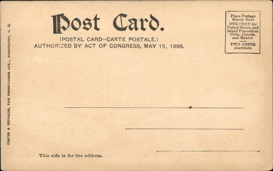 Library of Congress Washington DC vtg postcard Pioneer UDB 1898 ...