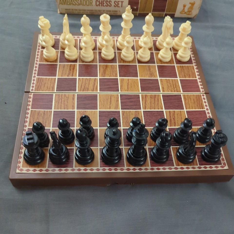 Vintage Ambassador Chess Set Game by Somerville, Made in Hong Kong in ...
