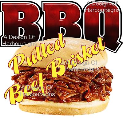 BBQ Barbeque Brisket Decal 14" Restaurant Food Truck Concession Sign ...