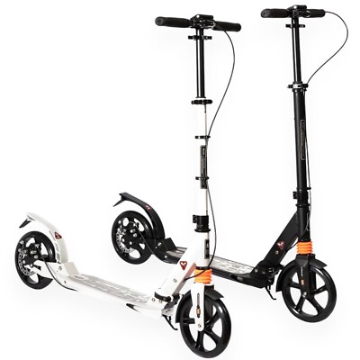 Folding Adult Scooter Big Wheels Suspension Non Electric Commuter Kick ...