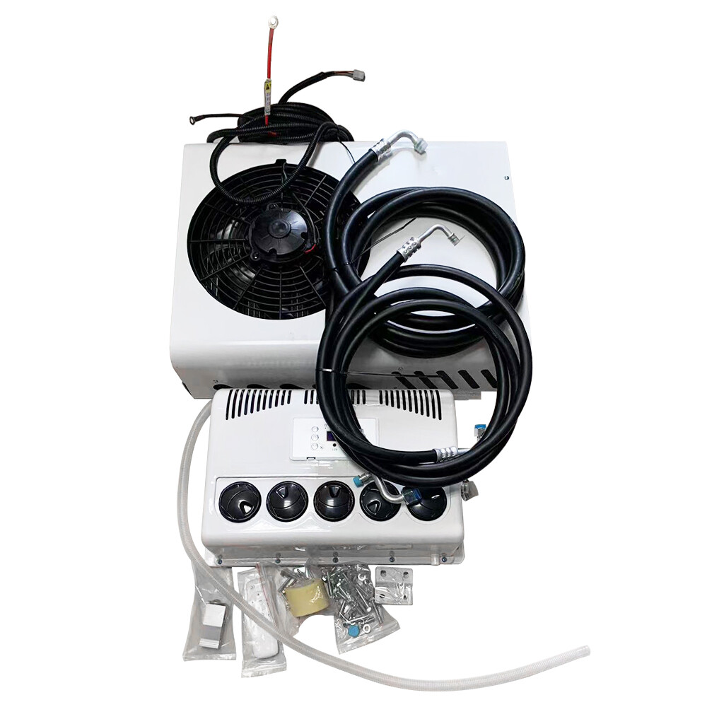 12V RV Air Conditioner Kit Heat & Cool Rooftop Trailer Electric AC Unit ...