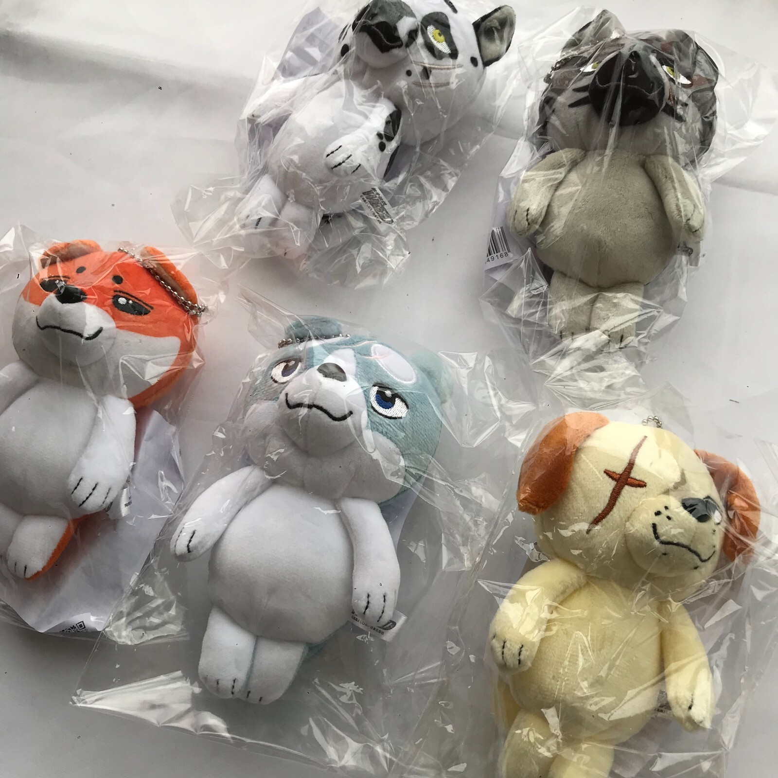 Ginga Densetsu Gin weed Plush Ken Gin Kagetora Hiro Houg Hougen 5 Set ...