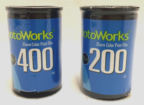 Photoworks 200 & 400 ISO 35mm 24 Exposure Film Sealed Note: Develop By ...