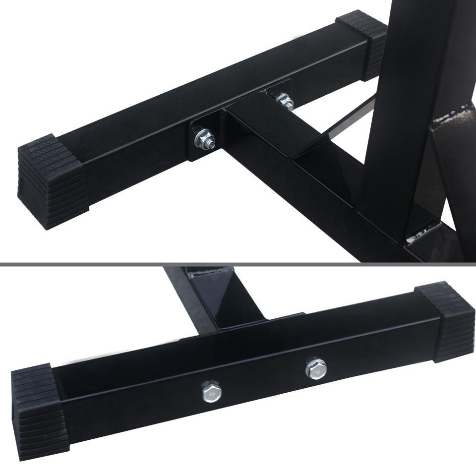 2PCS Adjustable Rack 40"-67" Steel Squat Barbell Bench Press Stands Max ...