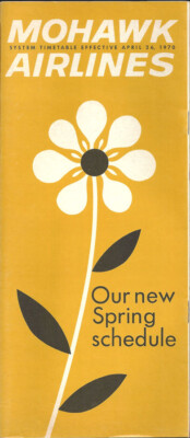 Mohawk Airlines system timetable 4/26/70 [4021] | eBay
