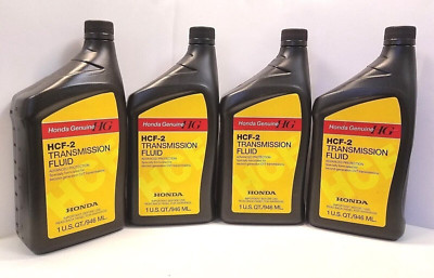 4 x QUARTS Honda Genuine HCF-2 Fluid W/CRUSH GASKET 2nd Gen 08200-HCF2 ...