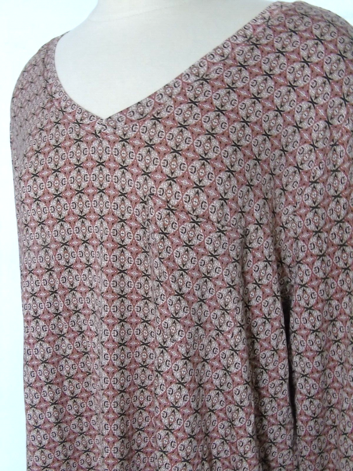Skye's the Limit blouse Woman 3X Rose Long Sleeve Top Tunic NEW | eBay