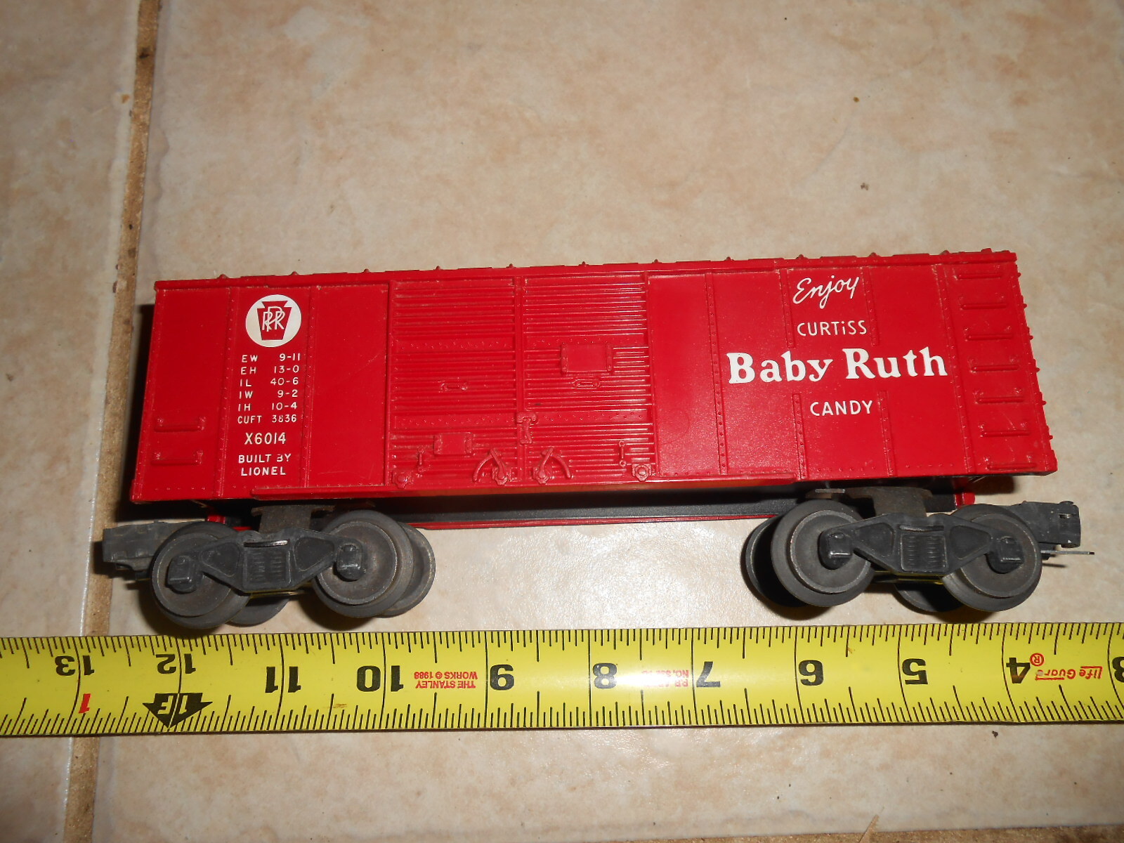 O/O-27 Lionel Box cars, Baby Ruth, Basco, ship 6014, x6004, x6034 ...