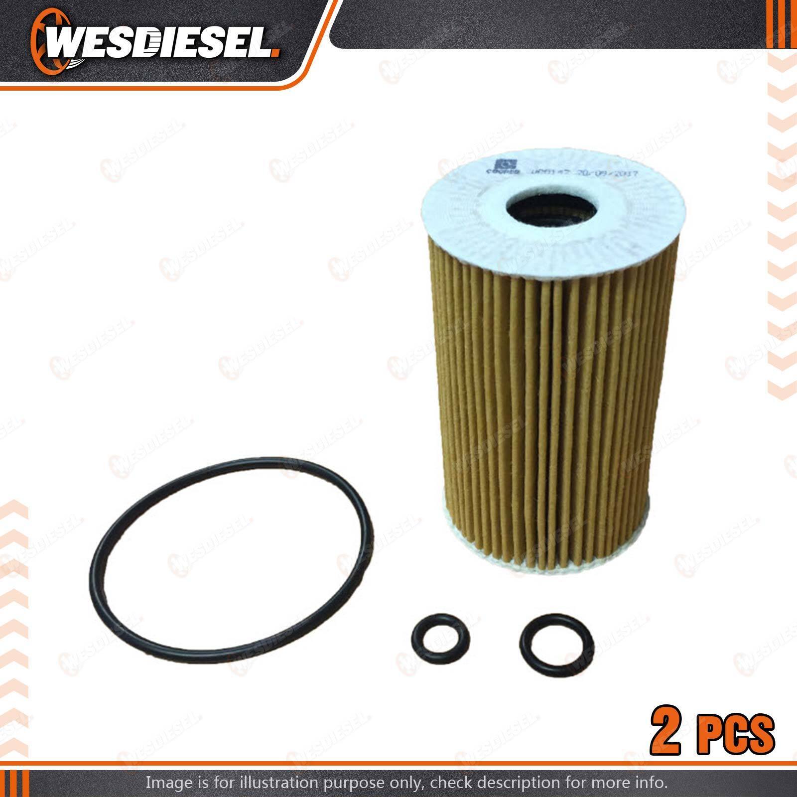 2 x Wesfil Oil Filters for Audi A1 8X A3 8P A4 B8 A5 8T A6 C7 Q3 8U Q5 ...