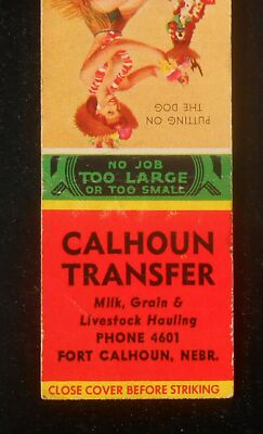 1950s Calhoun Transfer Milk Grain Cattle Hauling Sexy Hula PinUp Fort ...