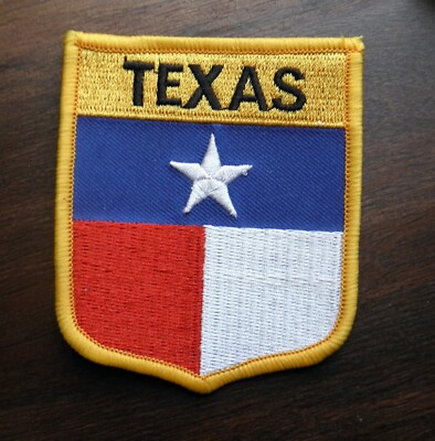 TEXAS STATE SHIELD US EMBROIDERED PATCH 3 X 3.5 INCHES | eBay