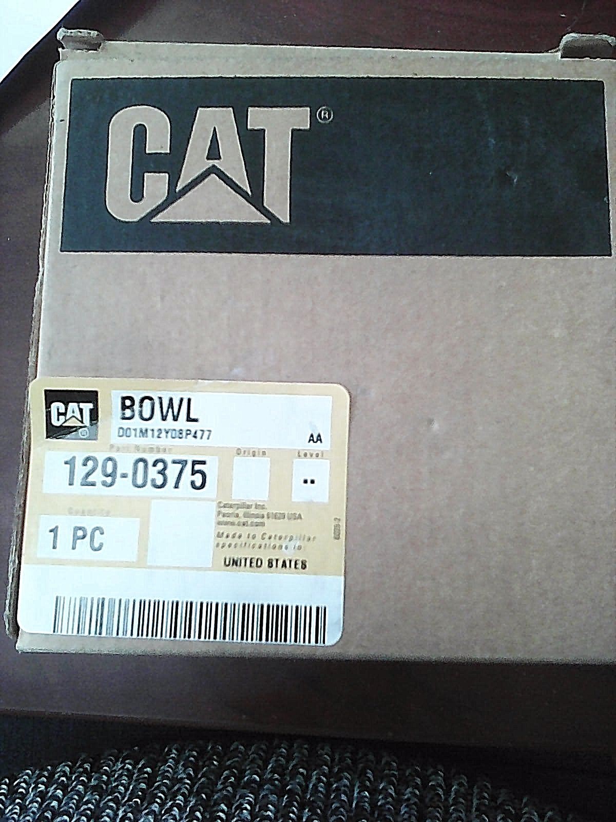 Genuine OEM Caterpillar CAT Bowl 129-0375 V | eBay