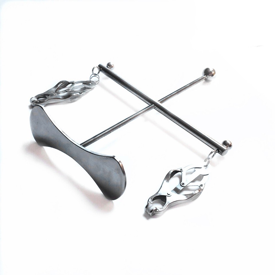 Metal Chest Cover Breast Clamps Nipple Clips Slave Torture Bondage BDSM ...