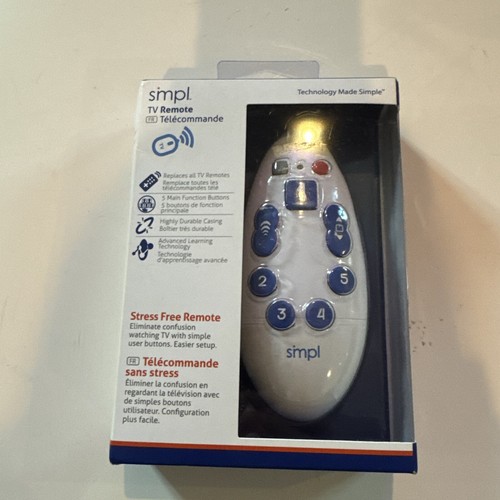 SMPL TV Remote Simple Easy to Use Universal Remote Big Button Easy to ...