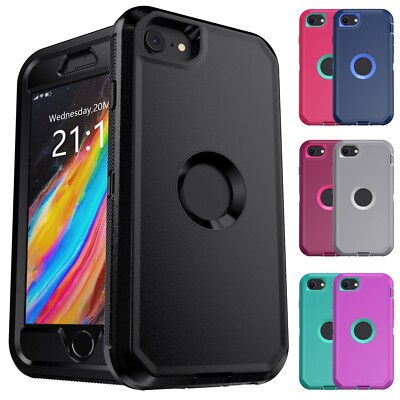 For iPhone SE 2nd / iPhone SE 3rd Shockproof Heavy Duty Rugged Hybrid ...