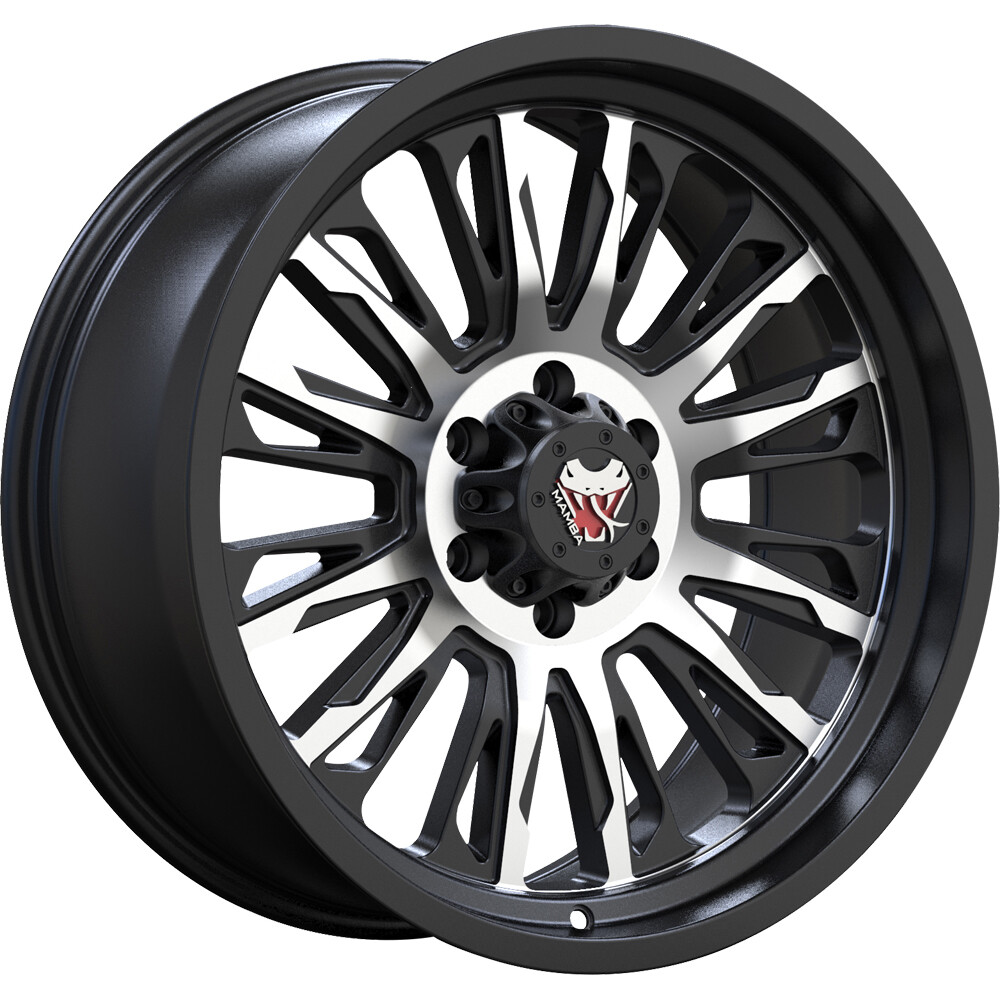 4 New 18X9 Mamba 593MB M21 Black Wheels Rims +00 8X6.50 | eBay