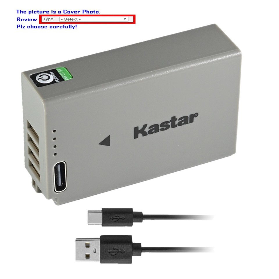 Kastar EN-EL20D Type-C Battery Pack for Nikon 1 AW1, 1 J1, 1 J2, 1 J3 ...