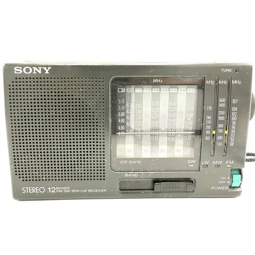 Vintage Sony ICF-SW0 12-Band Radio FM SW MW LW Receiver Portable Tested ...