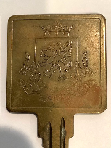 VINTAGE LARGE HEAD BRASS 3" HOTEL ROOM KEY SAN FRANCISCO GRIFFIN ...