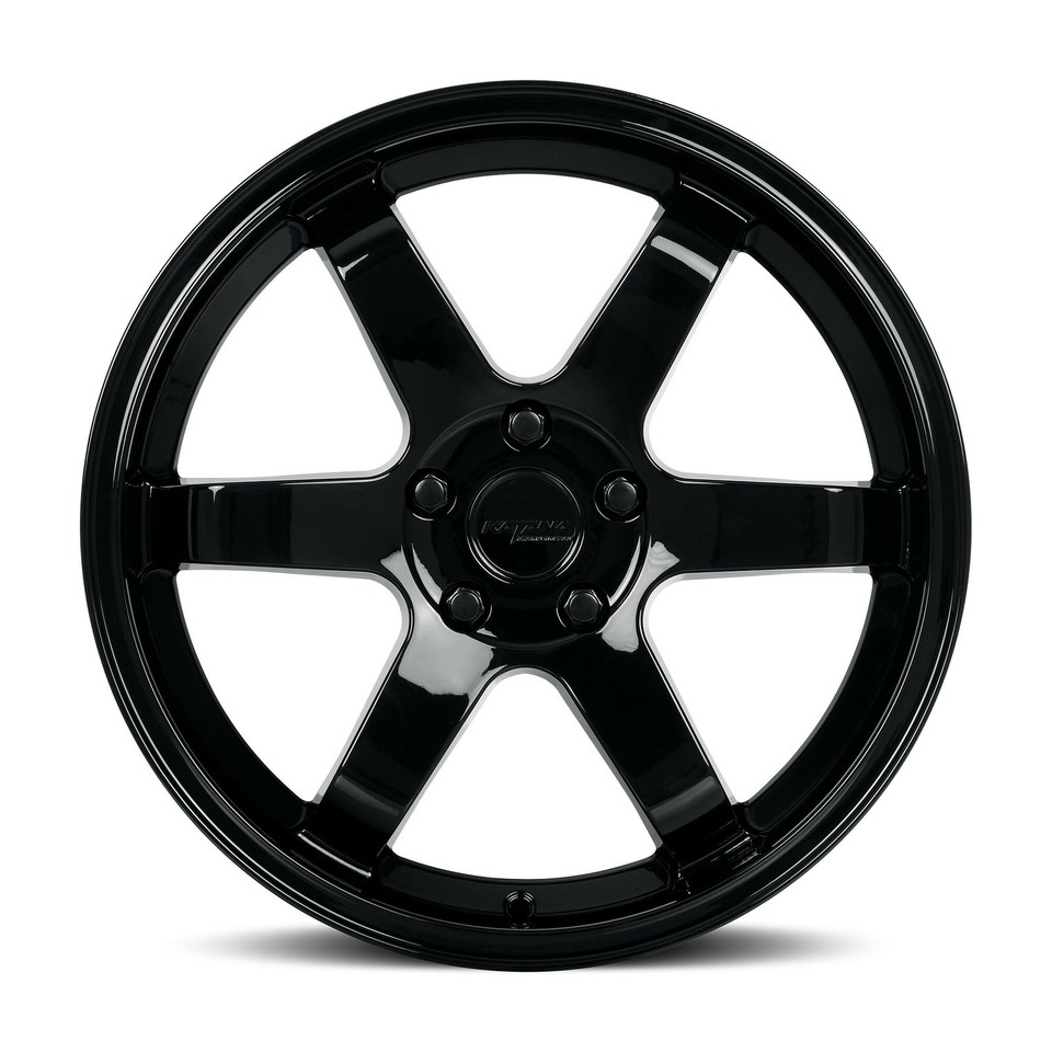 Set 4 18" Katana Wheels KR08 18x8 5x4.5 40mm Glossy Black Racing Rims ...