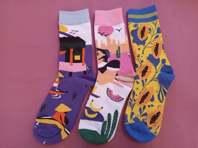 3-Pack Women's & Girl's Novelty Socks New W/Tags-Assorted Themes-Fast ...