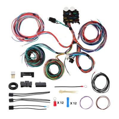 12-Circuit Universal Hot Rod Wiring Harness Kit for 1968-96 GM Tilt ...