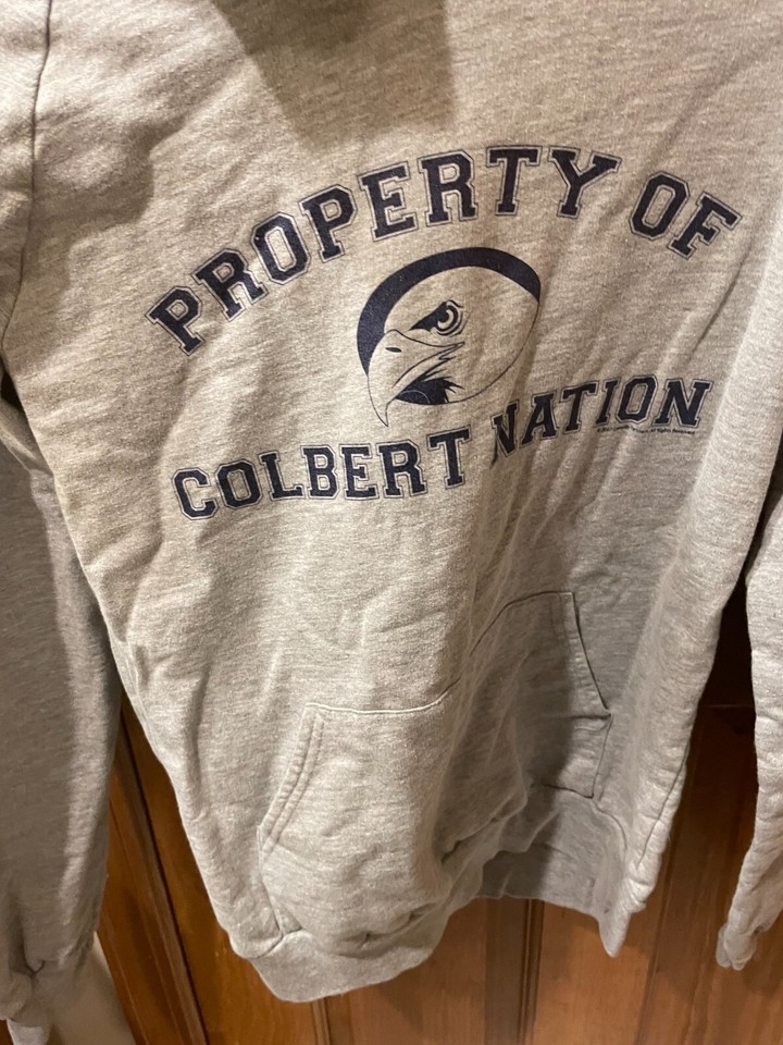 The Colbert Report Hoodie Gray Small - Stephen Colbert - American ...