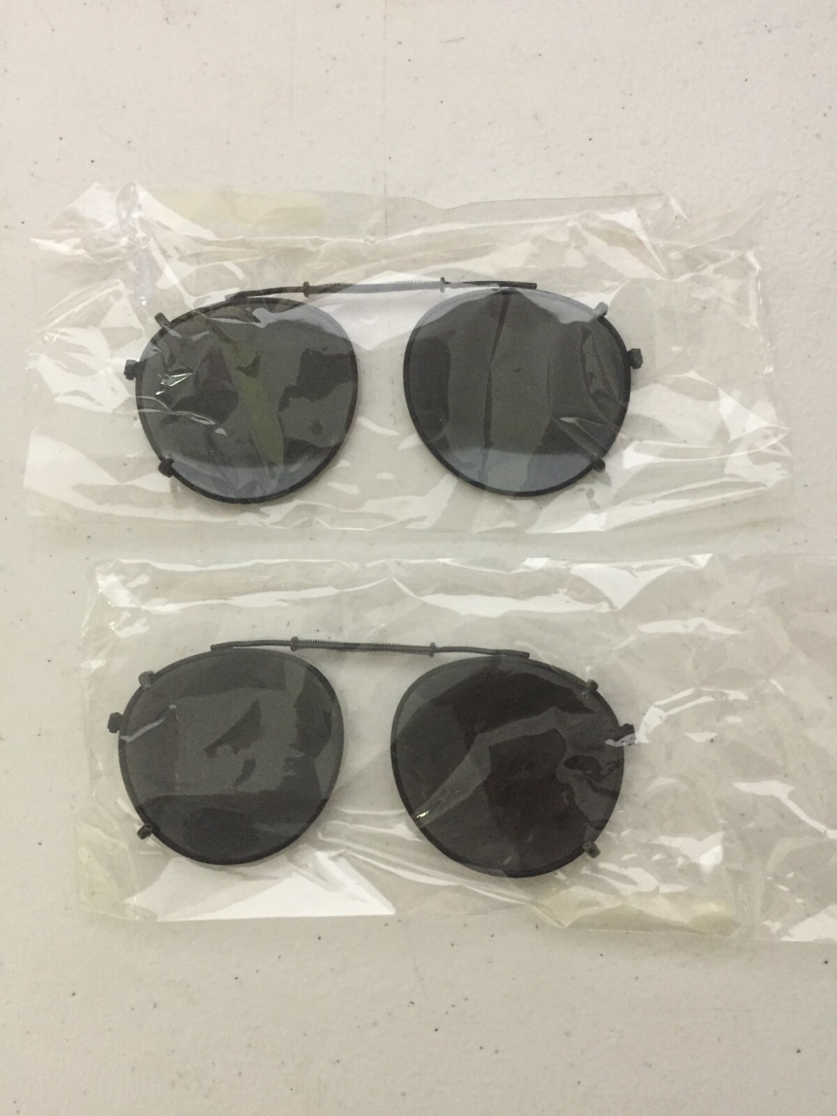 Two (2) Pair Clip-On Sunglasses - Semi Round Frame - Polarized-4 Prong ...