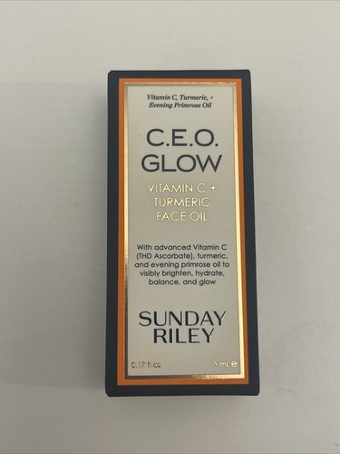 10x Sunday Riley CEO Glow Vitamin C + TURMERIC FACE OIL Travel 5ml/0 ...