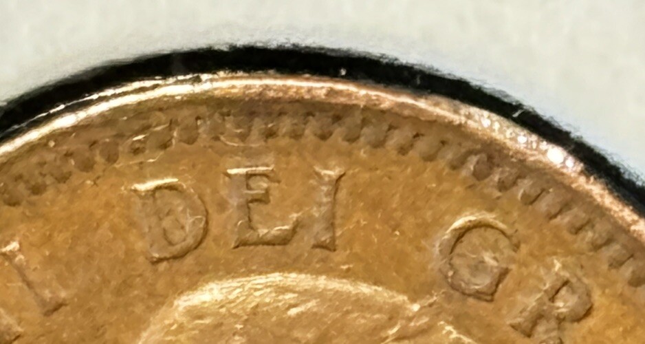 1955 Canadian 1 Cent Penny (NSF) No Shoulder Fold Extremely Rare | eBay