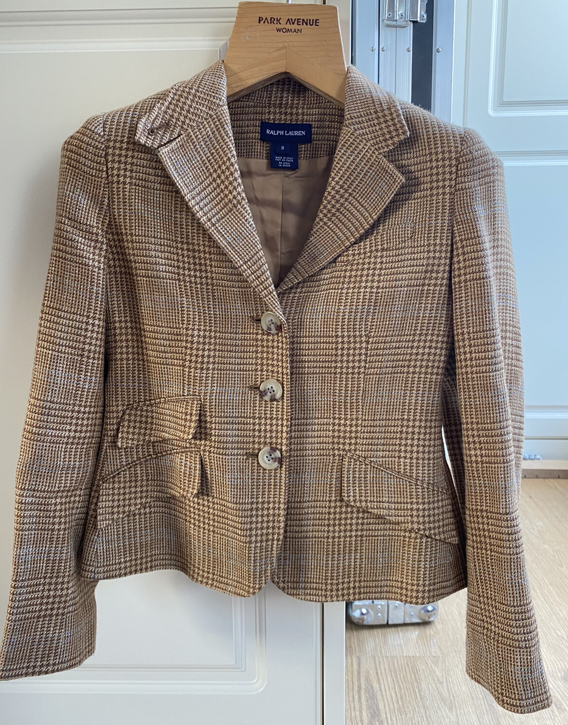 RALPH LAUREN Herringbone Tweed Jacket Blazer, Girls S… - Gem