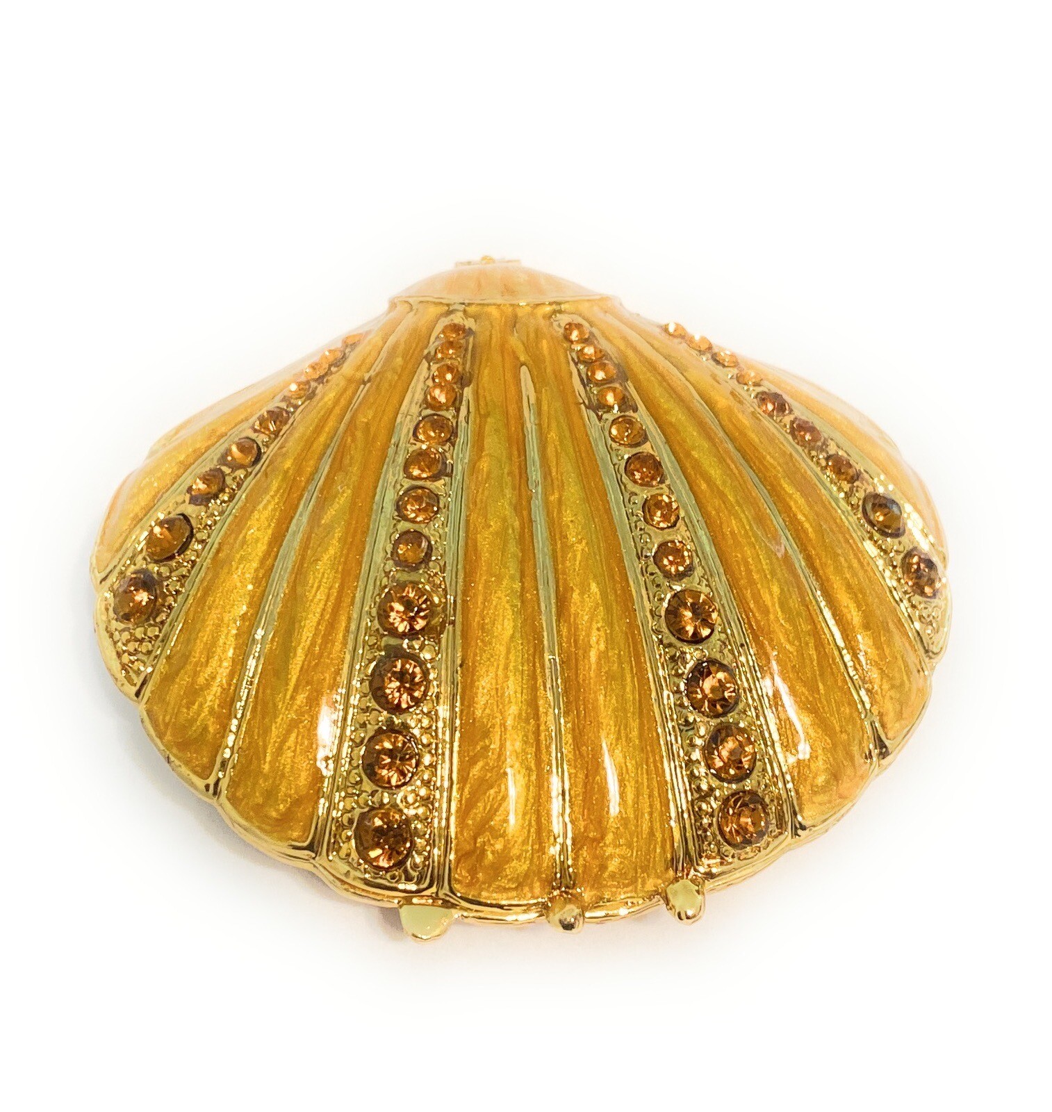 Golden SeaShell Trinket Box, Jewelry Box, Sea shell Trinket Box ...