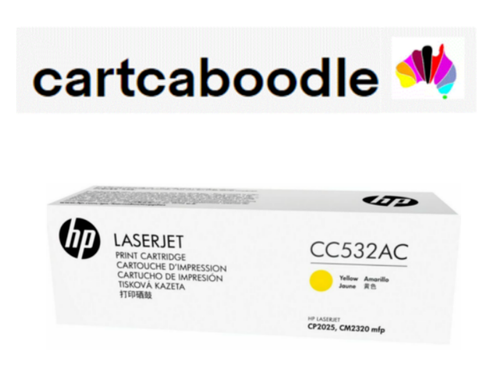 GENUINE HP 304A CC532AC / CC532A Yellow Toner - For HP CP2025 CM2320 ...