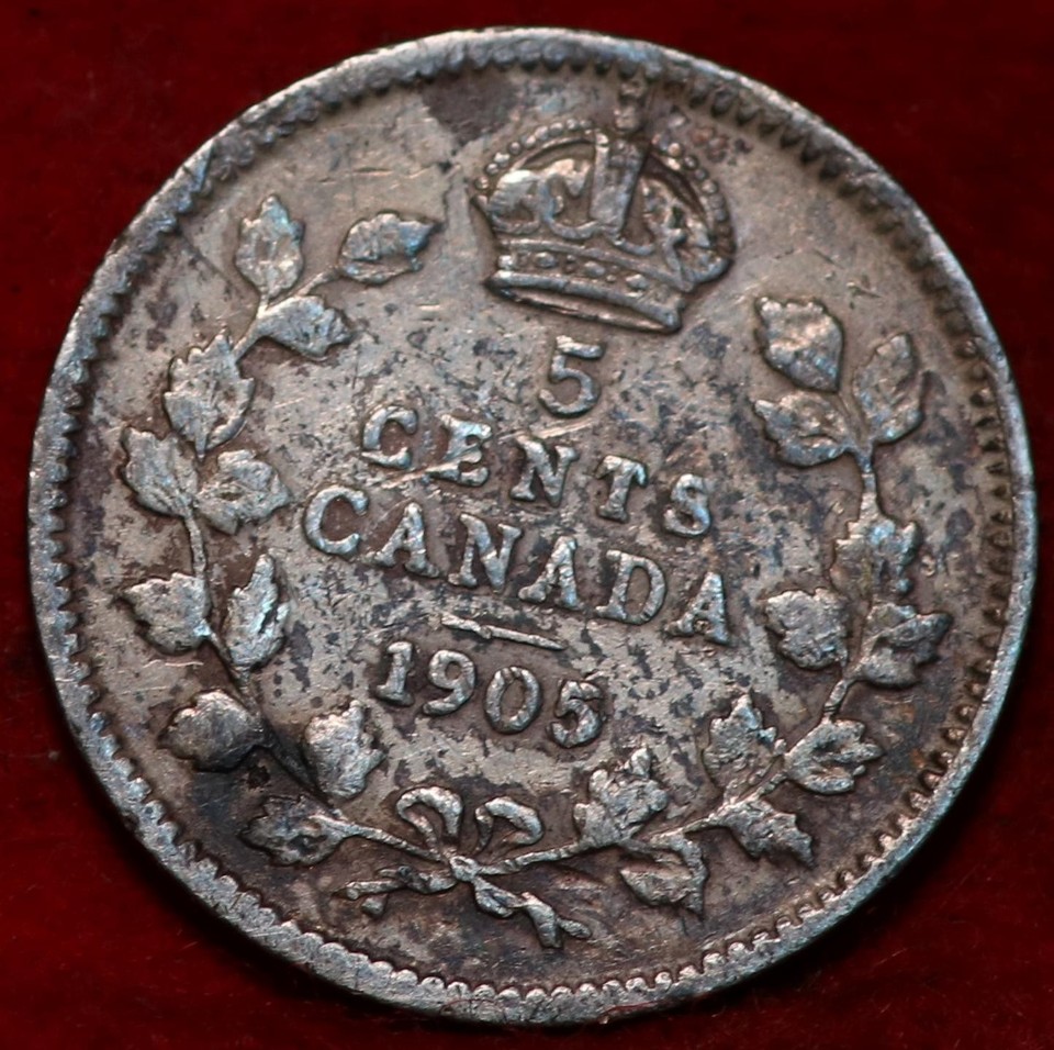 1905 Canada 5 Cents Silver Foreign Coin | eBay