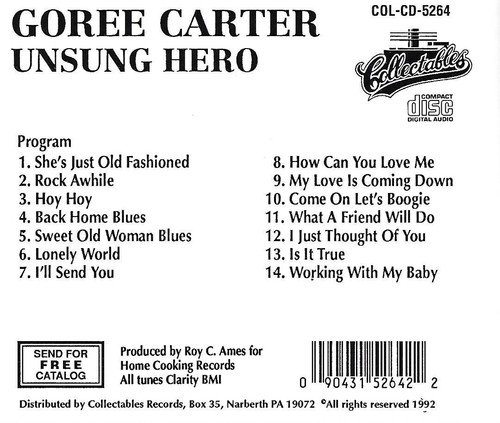 Unsung Hero by Goree Carter (CD, 2006, Collectables) | eBay
