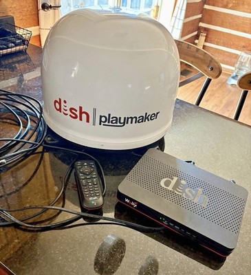 DISH Playmaker Portable Satellite Antenna +Wally HD Receiver & Remote ...