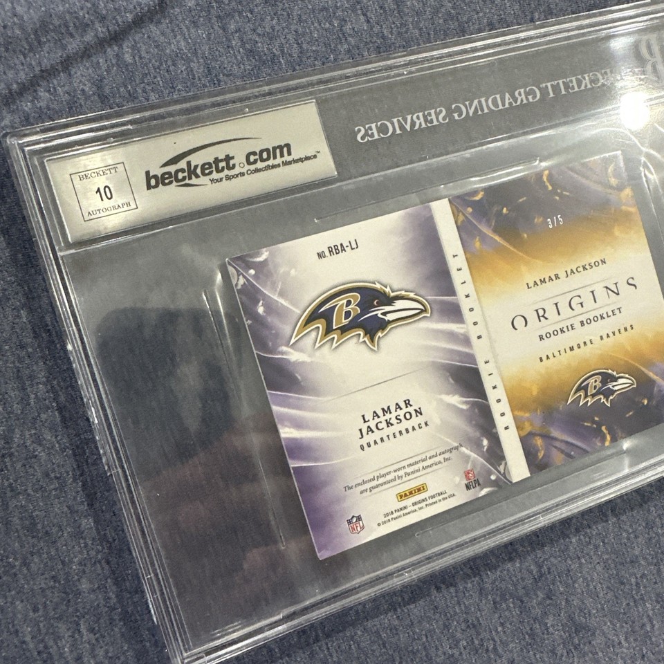 LAMAR JACKSON 2018 PANINI ORIGINS RC ROOKIE AUTOGRAPH ON CARD AUTO 3 of ...