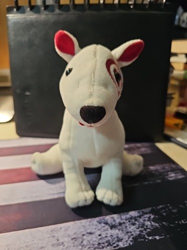 Target Bullseye Plush Dog White & Red Polyester Stuffed Animal 7 inch ...