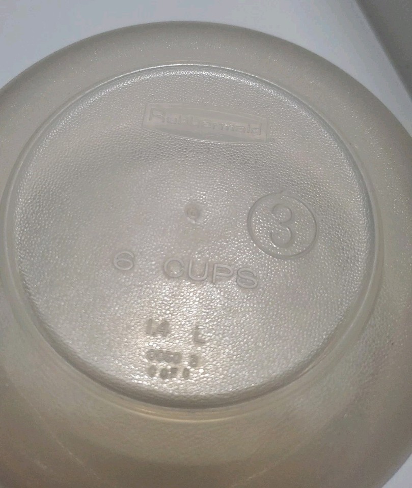 Vintage Rubbermaid 0050 Bowl #3 0029 Almond Lid Round 6 Cup VGC 1980s ...