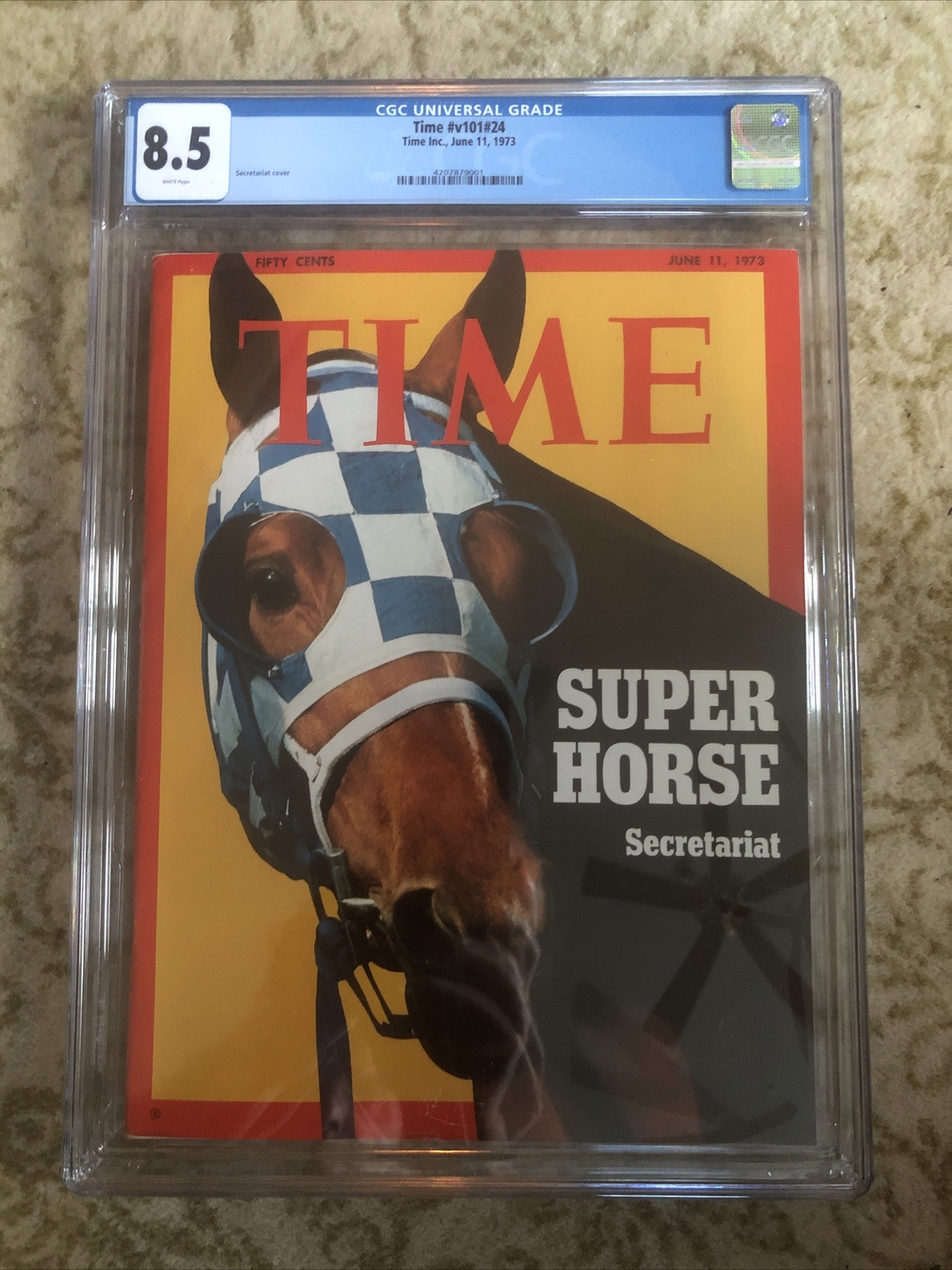 Time Magazine 1973 Newsstand Secretariat CGC 8.5 Second Of 11 Pop 2 | eBay