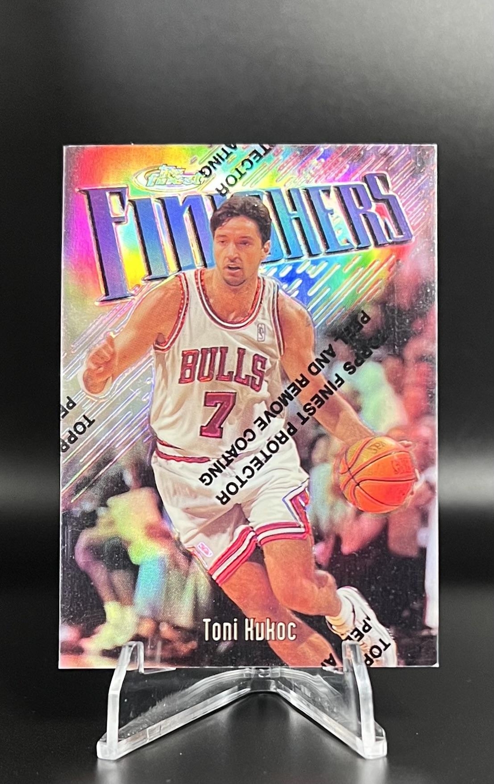 1997-98 Topps Finest #142 - Toni Kukoc Finishers Refractor w/coating ...