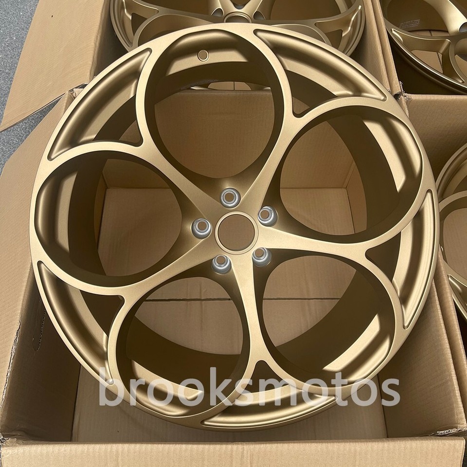 FOR ALFA ROMEO GIULIA 19" MATT BRONZE FORGED WHEELS RIMS 19X8.5 SET OF ...