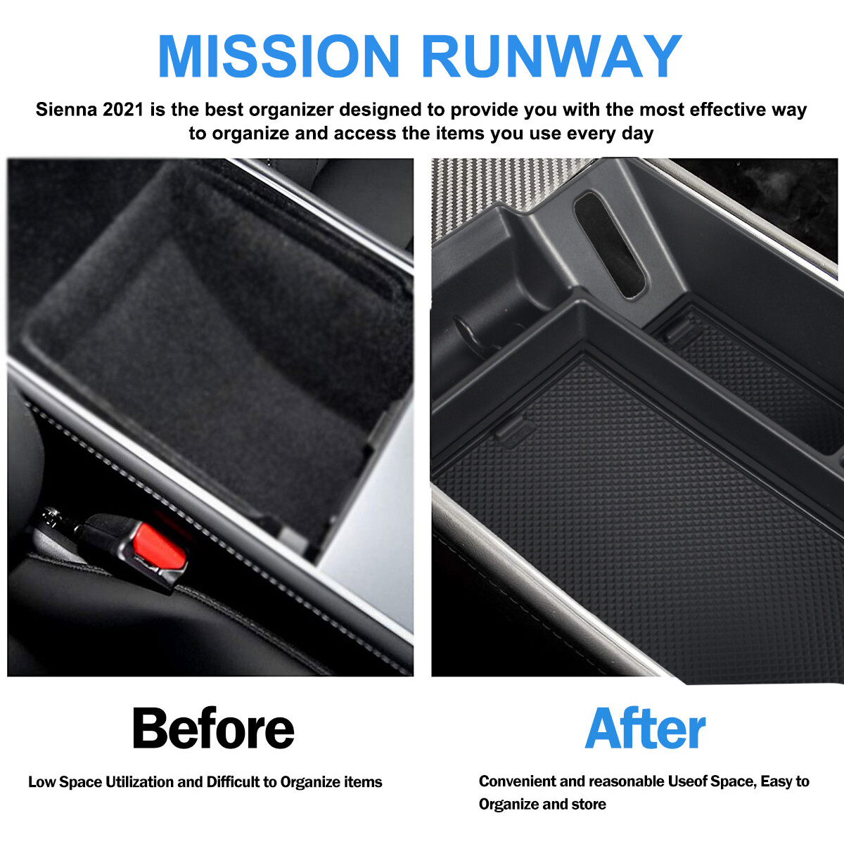 Center Console Storage Box Compatible with Sienna 21 Center Console MO ...