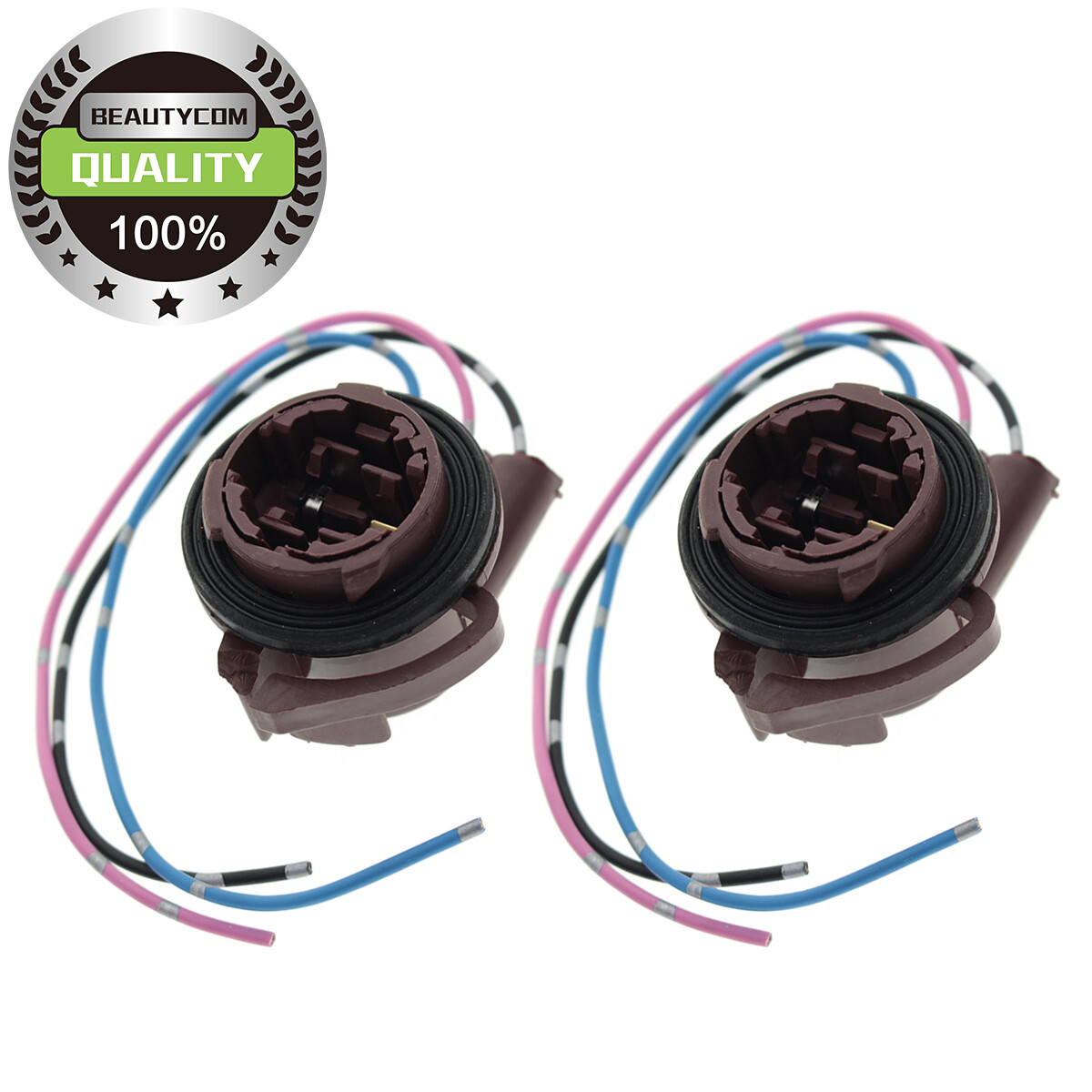 2x 3357 3457 Bulb 3 tabs Socket Turn Signal Light Harness Wire Plug ...