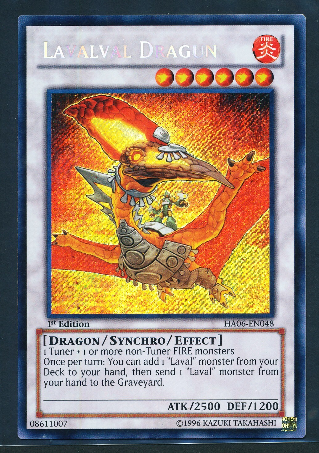 Lavalval Dragun HA06-EN048 1st Edition Secret Rare Yu-Gi-Oh! LP/NM | eBay