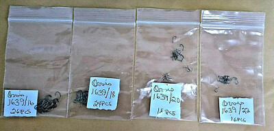 ORVIS 1639 EXTRA FINE DRY FLY TYING HOOKS FOUR SIZES #16, #18, #20 ...