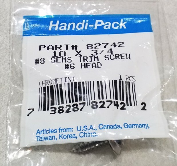82742 Handi-Pack 10 X 3/4 Trim Screw #6 Head Qty 6 Pcs. Free Shipping ...