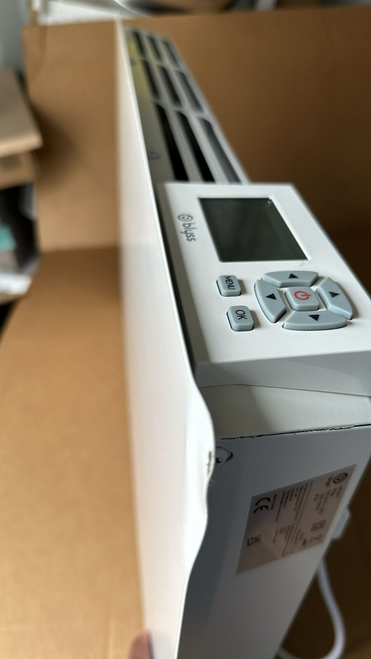 BLYSS SARIS WALL-MOUNTED PANEL HEATER WHITE 1500W B | eBay UK
