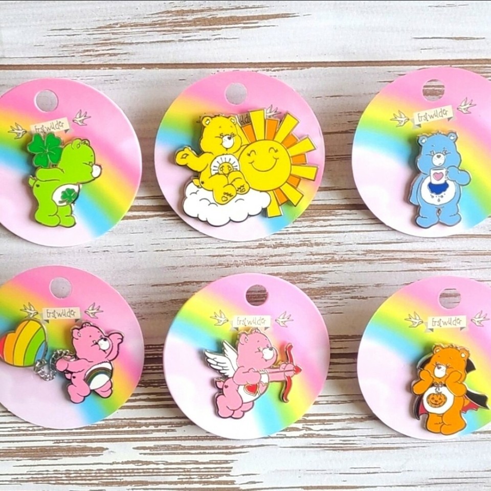 ⚡RARE⚡ ERSTWILDER CARE BEARS Cupid Love-A-Lot Bear Care Bear Pin *BRAND ...