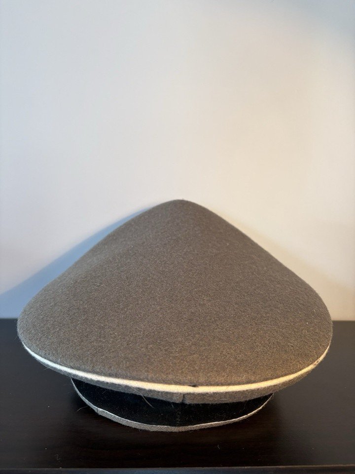 Vintage Style Peaked Visor Cap Reproduction - Gray Wool, Size 59 | eBay